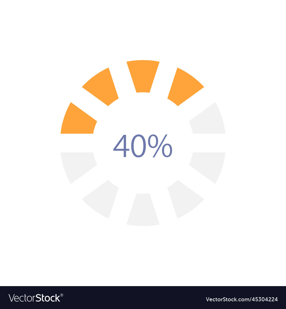 Segmented circular bar infographic chart design Vector Image