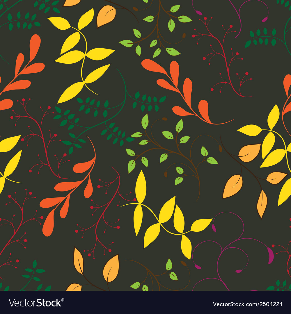 Tree seamless pattern Royalty Free Vector Image