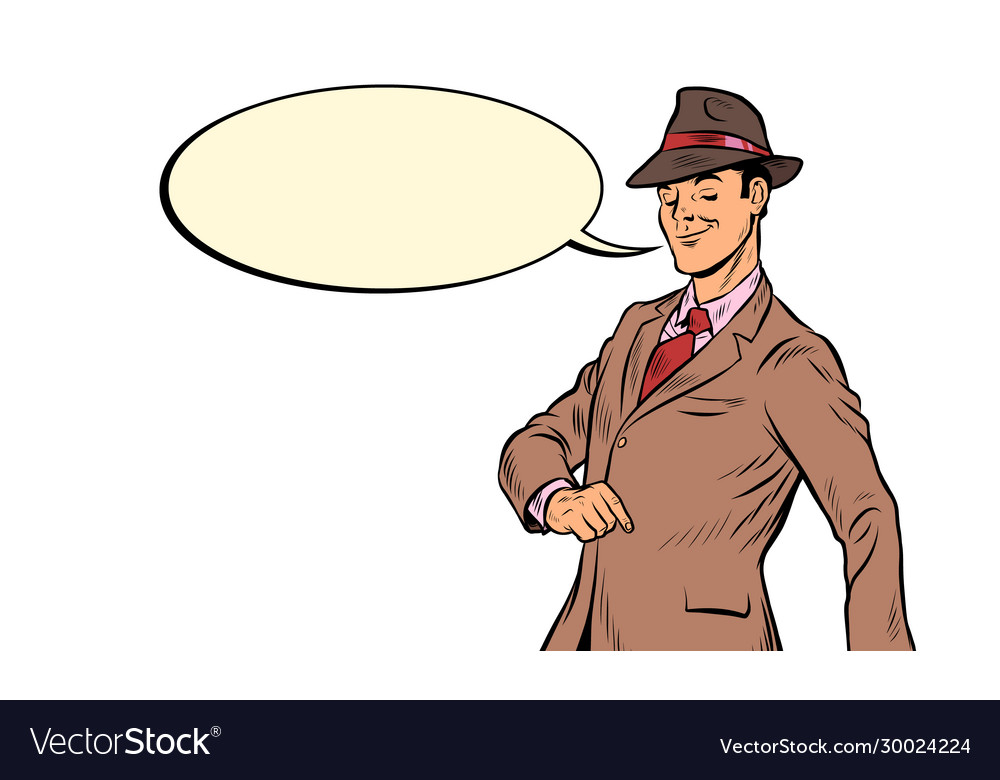 Vintage retro man Royalty Free Vector Image - VectorStock Vintage retro man Royalty Free Vector Image - VectorStock