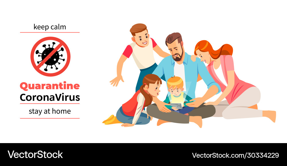 Coronavirus covid-19 quarantine motivational Vector Image