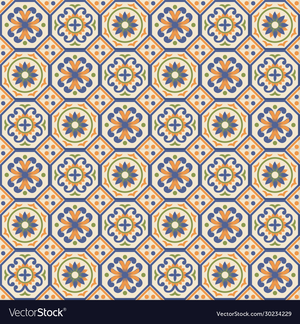 Mediterranean seamless pattern from moroccan tiles Mediterranean seamless pattern from moroccan tiles