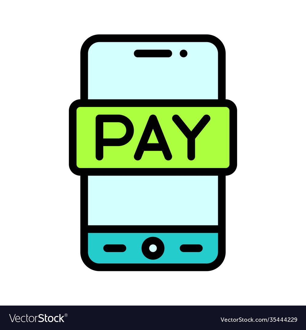 Payment app icon mobile application Royalty Free Vector