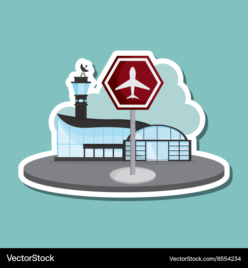 Airport design editable Royalty Free Vector Image
