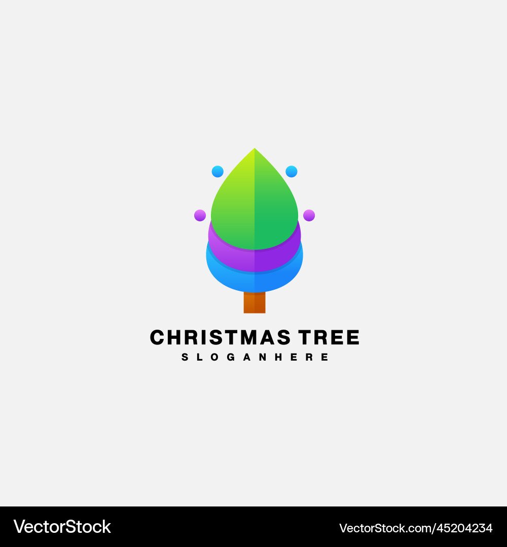 Christmas logo icon design gradient colorful Vector Image