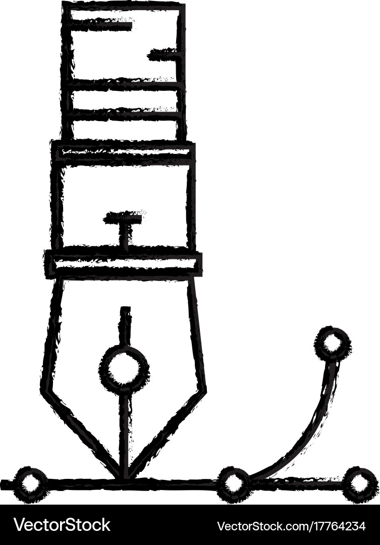 Figure pen object design tool to write Royalty Free Vector