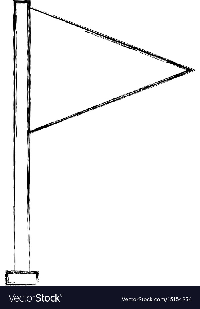 Flag pointer isolated icon Royalty Free Vector Image