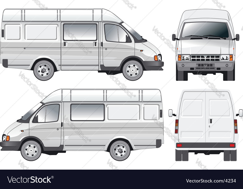 Mini bus Royalty Free Vector Image - VectorStock