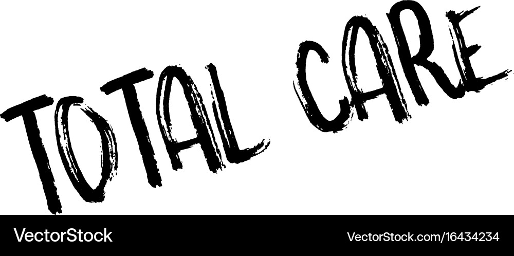 Total care rubber stamp Royalty Free Vector Image