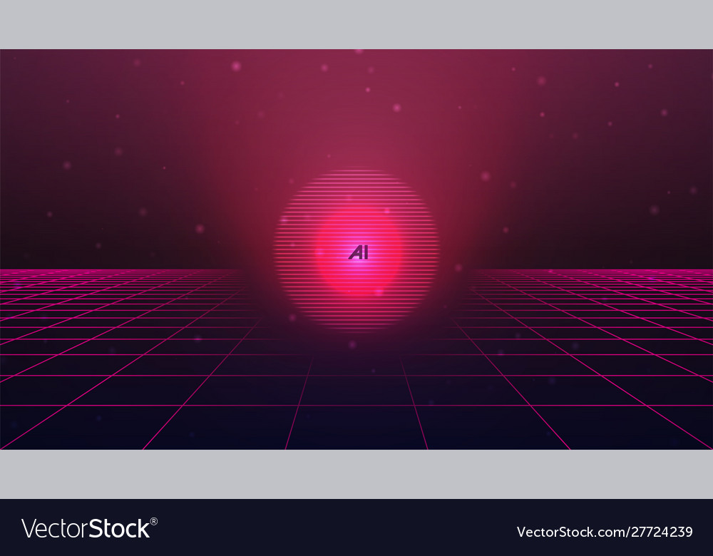 Artificial intelligence background abstract Vector Image