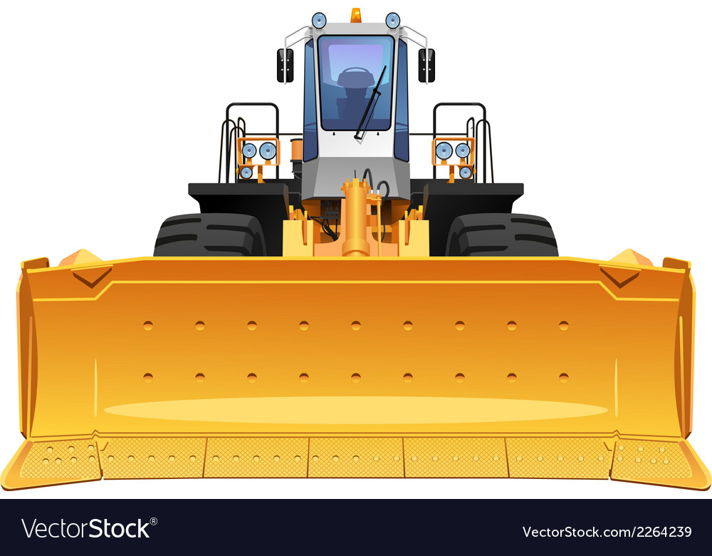 Bulldozer Royalty Free Vector Image - VectorStock