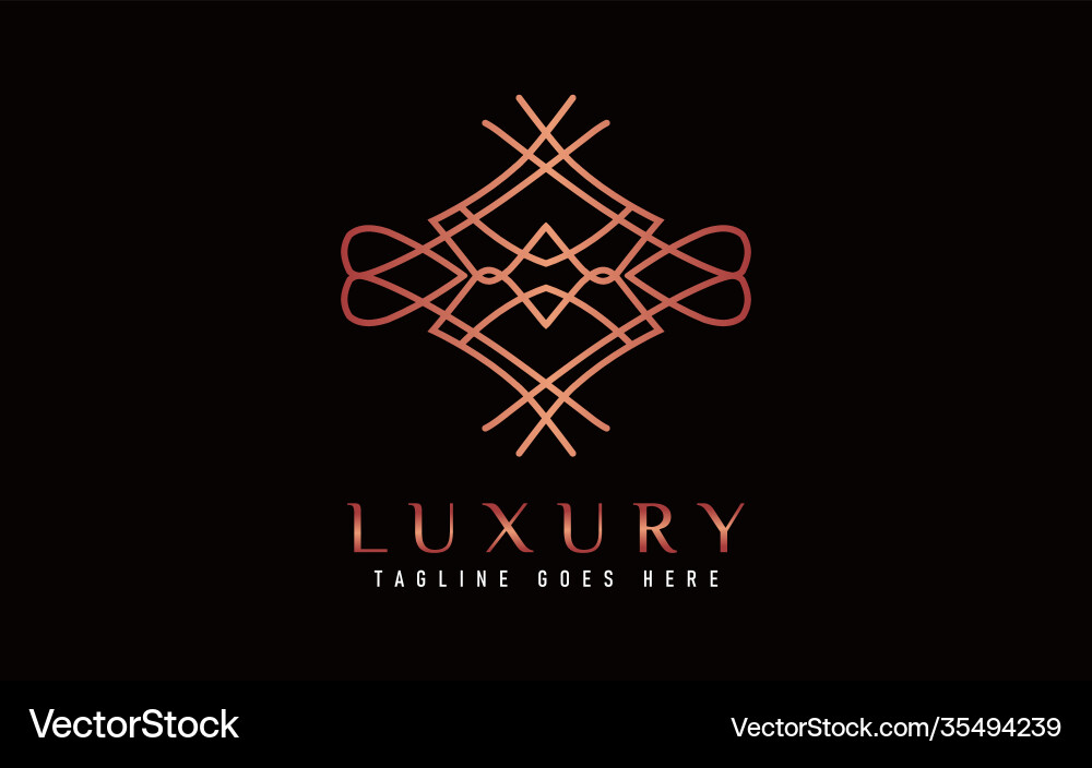 Luxury logo design elegant symbol with geometric Vector Image