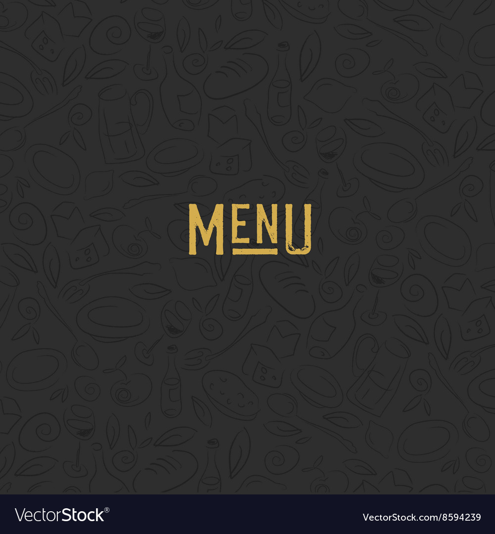 Menu design template Restaurant Seamless Pattern Vector Image