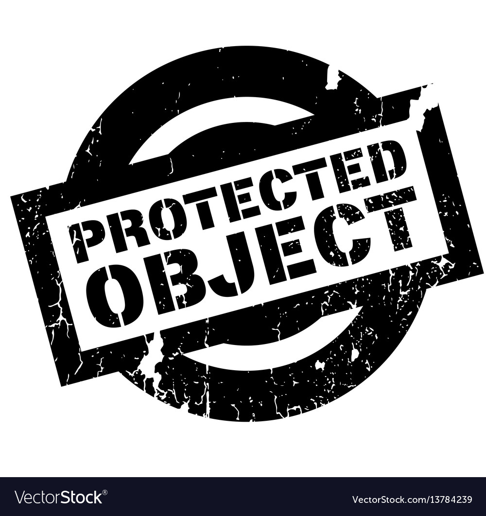 Protected object rubber stamp Royalty Free Vector Image