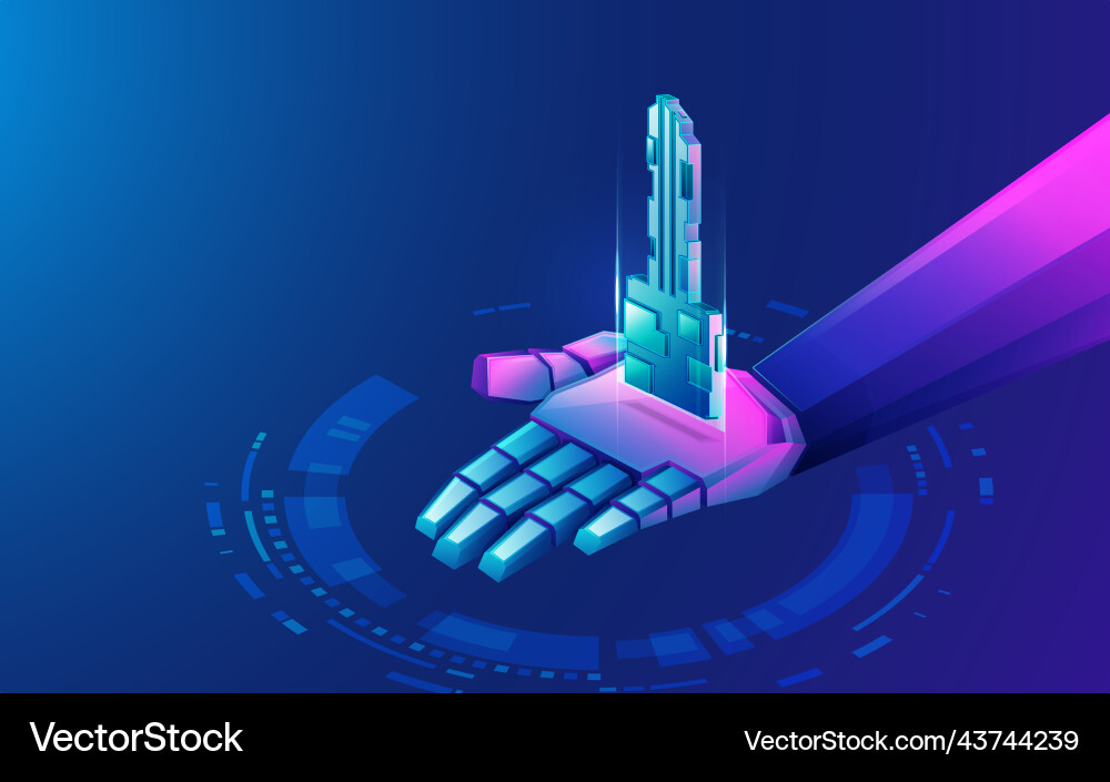 Robotkey Royalty Free Vector Image - VectorStock