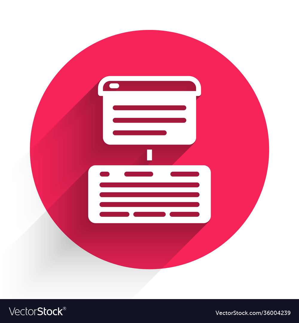 White Server Data Web Hosting Icon Isolated Vector Image