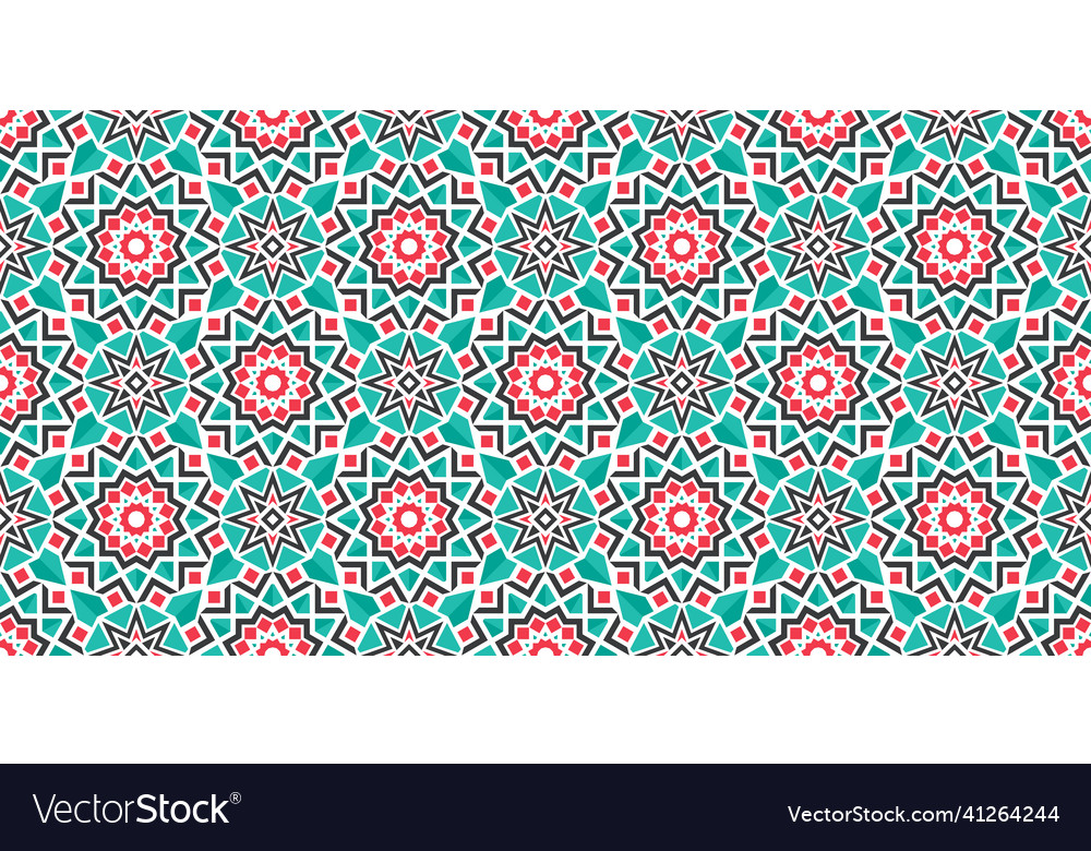Border arabic pattern Royalty Free Vector Image
