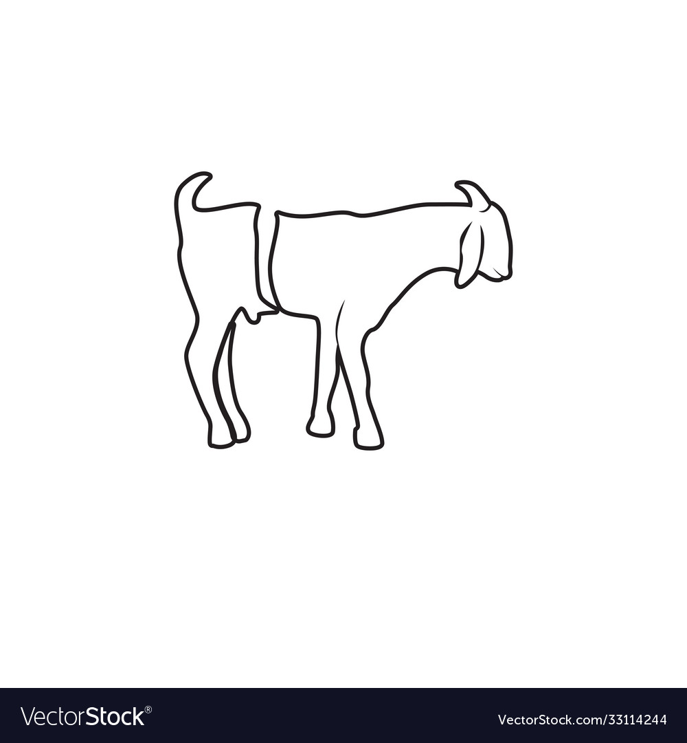 Goat logo template icon Royalty Free Vector Image