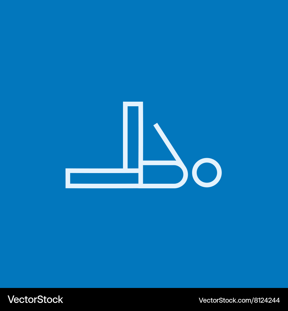Man making exercises line icon Royalty Free Vector Image