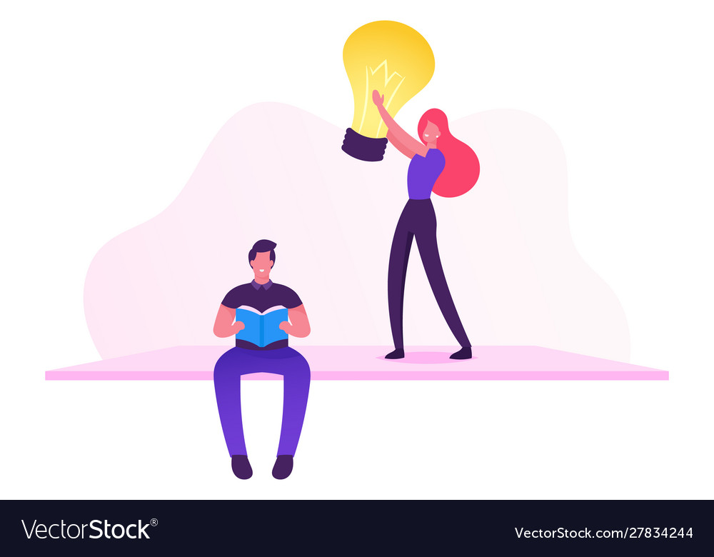 Man programmer or coder reading book about Vector Image Man programmer or coder reading book about Vector Image