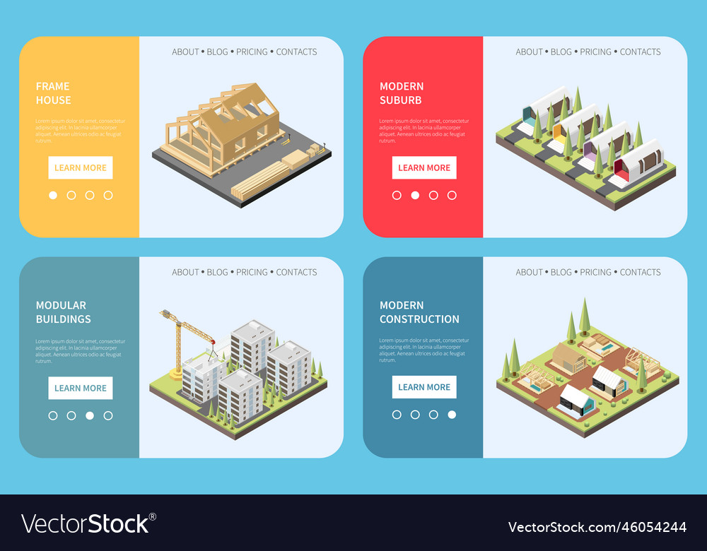 Modular frame building isometric Royalty Free Vector Image Modular frame building isometric Royalty Free Vector Image