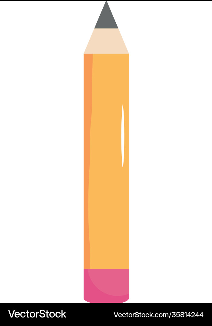 Pencil icon image flat style Royalty Free Vector Image