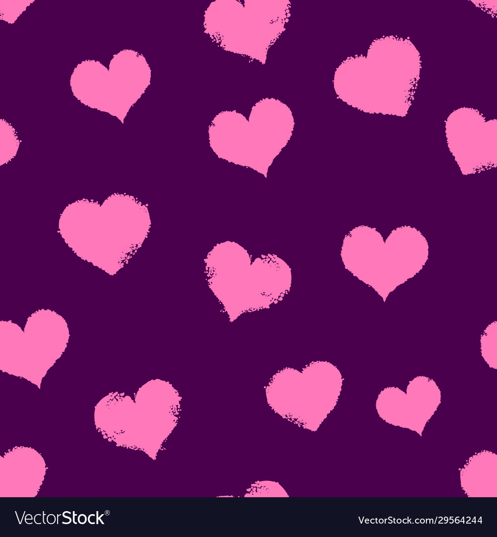 Seamless hearts pattern background Royalty Free Vector Image