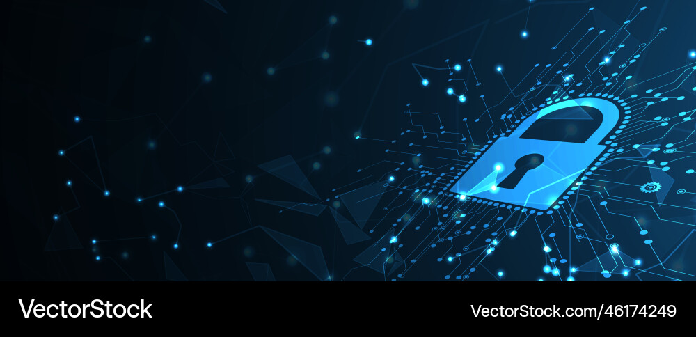 Internet digital security technology concept Vector Image