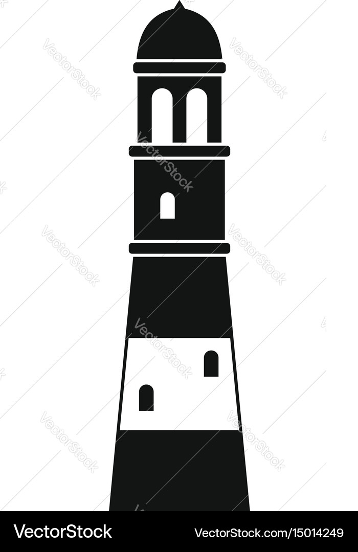 Lighthouse icon simple Royalty Free Vector Image