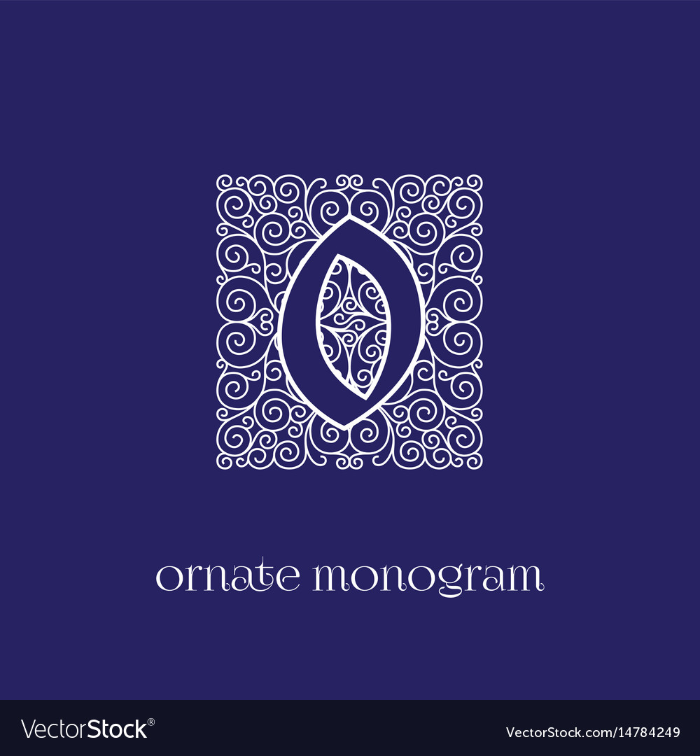 Monogram o Royalty Free Vector Image - VectorStock