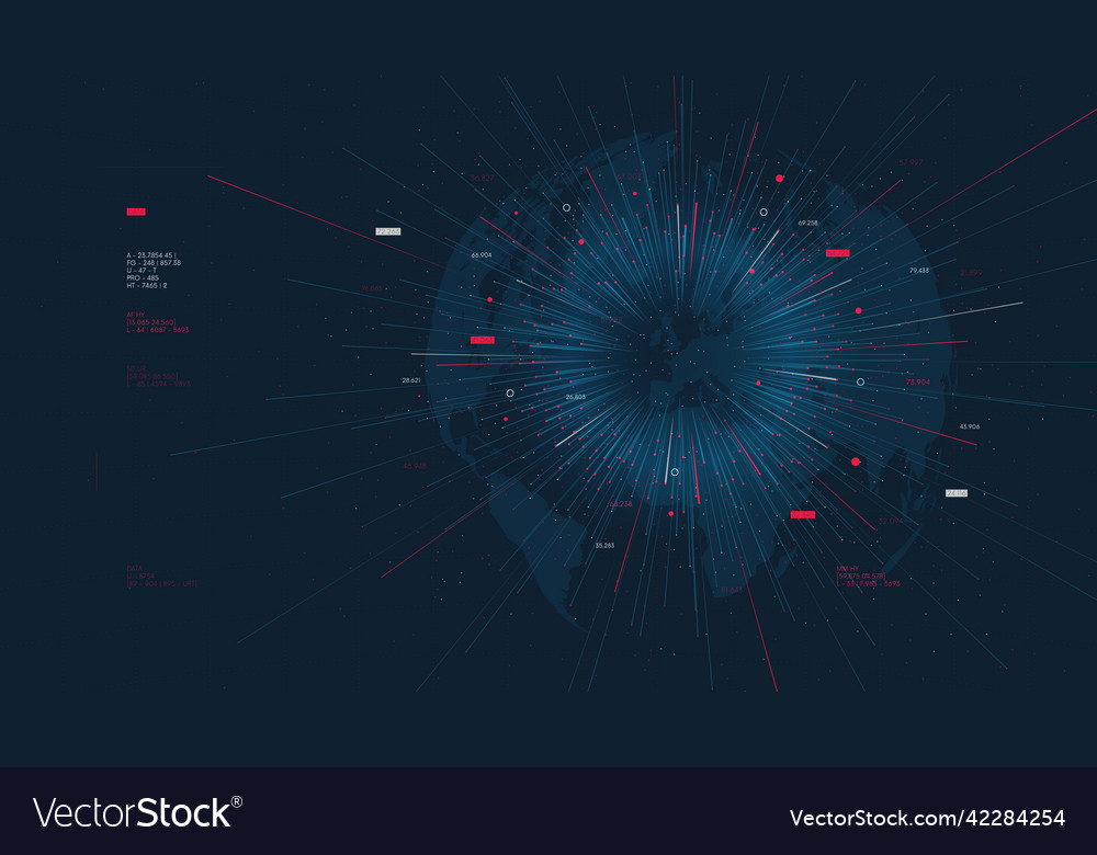 Futuristic method of analyzing and sorting world Vector Image Futuristic method of analyzing and sorting world Vector Image