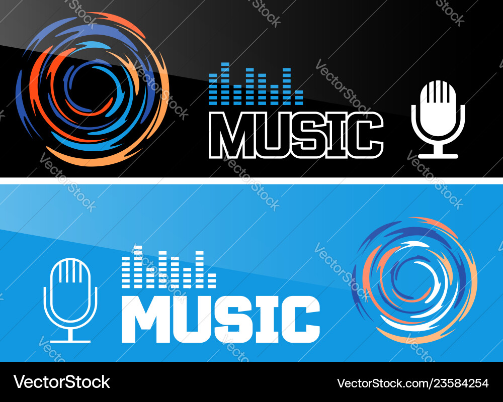 Music banner or flyer design Royalty Free Vector Image