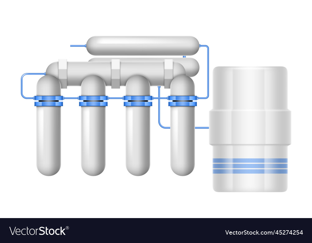 Realistic water filter reverse osmosis natural Vector Image Realistic water filter reverse osmosis natural Vector Image