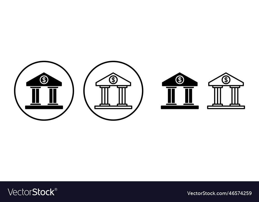 Bank icon bank icon symbol Royalty Free Vector Image