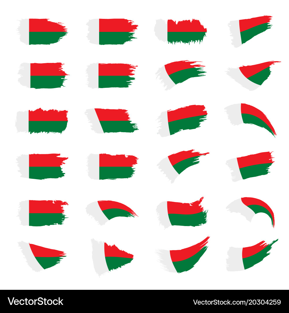 Madagascar flag Royalty Free Vector Image - VectorStock