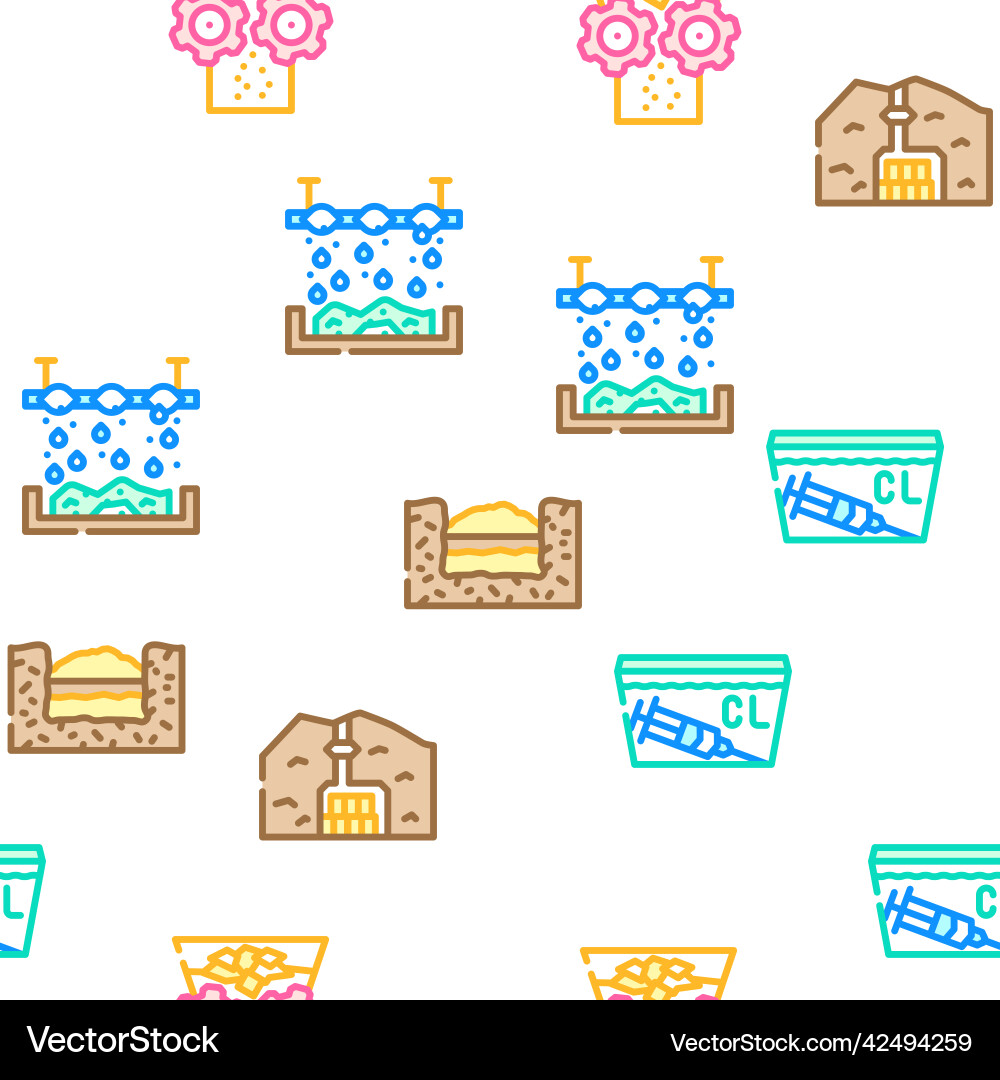 Solid waste management business icons set Vector Image