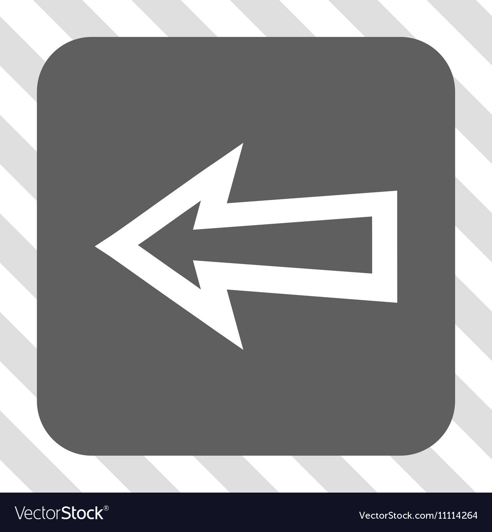 Arrow left rounded square button Royalty Free Vector Image