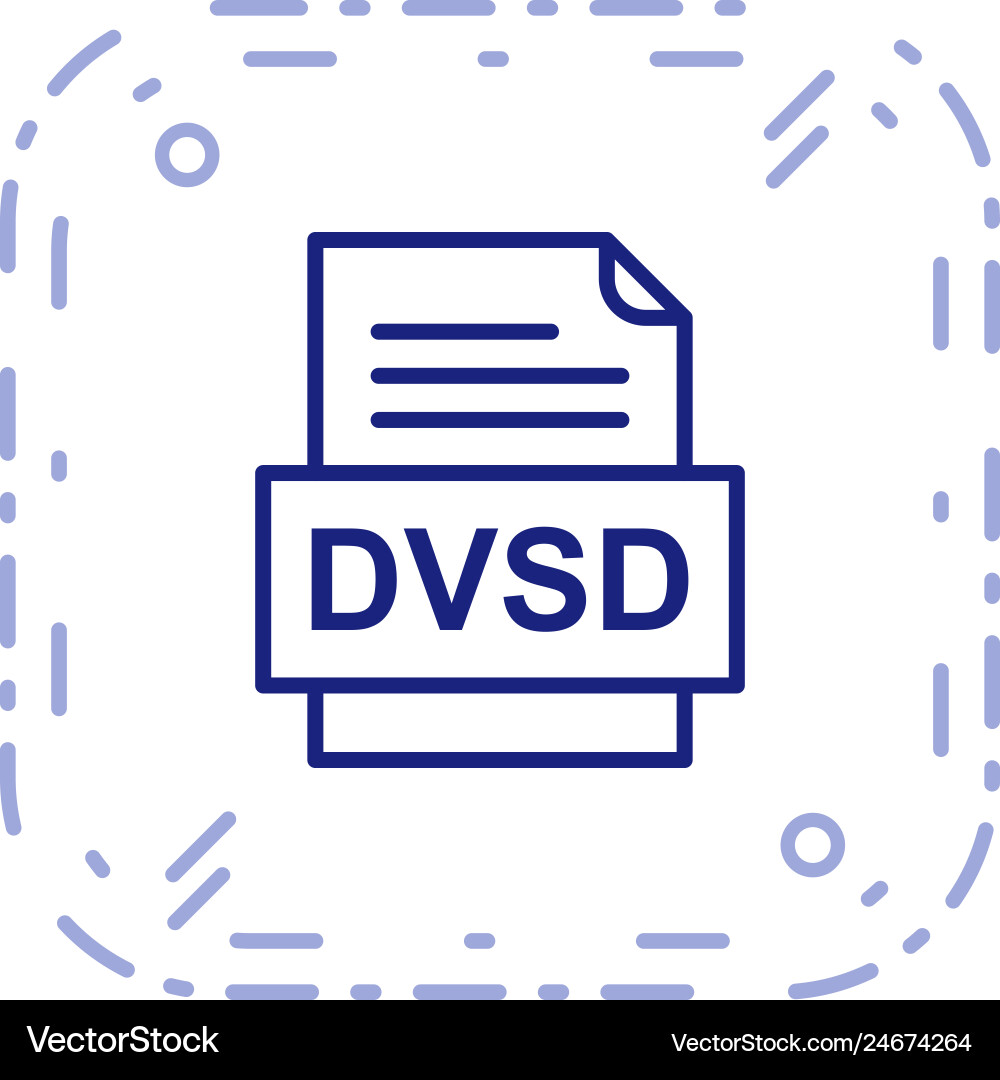 Dvsd file document icon Royalty Free Vector Image