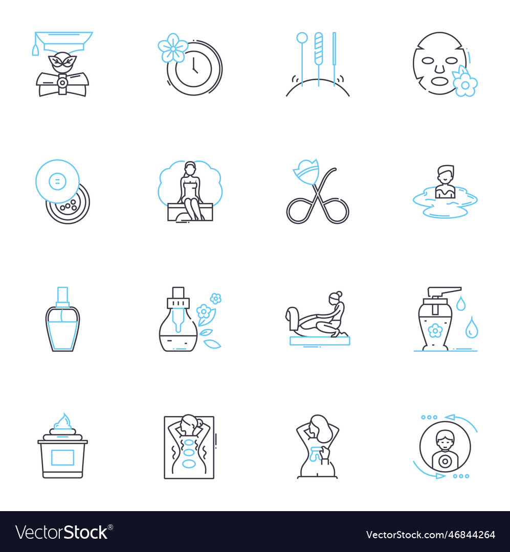 Refined linear icons set sophisticated elegant Vector Image Refined linear icons set sophisticated elegant Vector Image