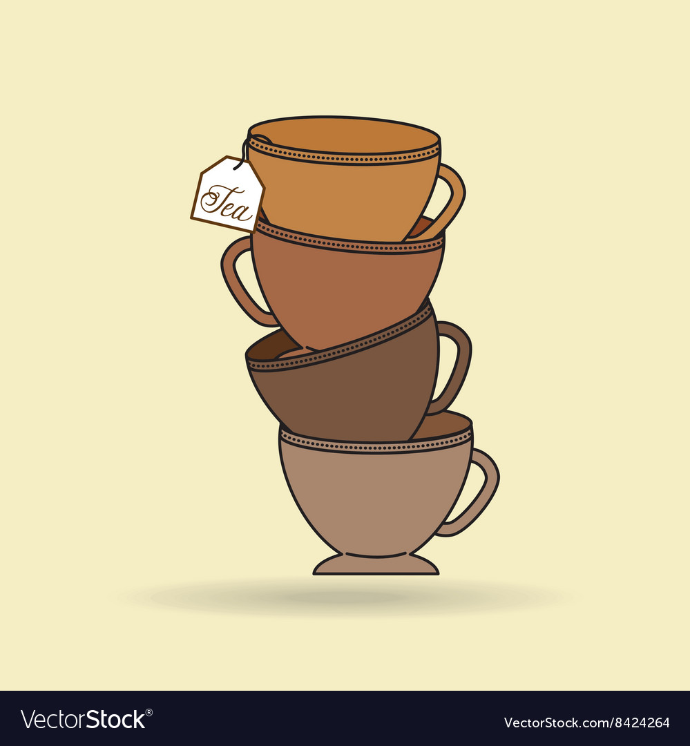 Tea time design Royalty Free Vector Image - VectorStock