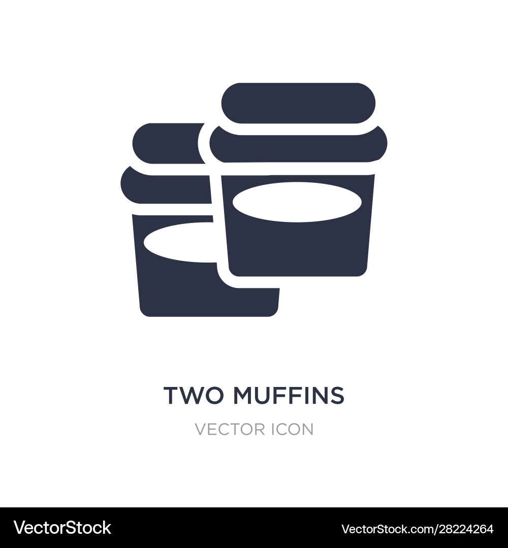 Two muffins icon on white background simple Vector Image