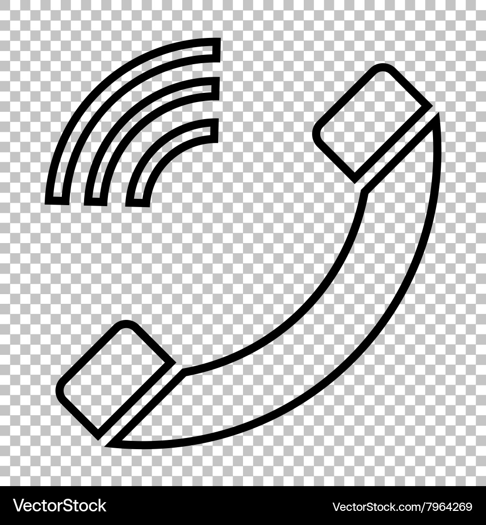 Phone sign line icon Royalty Free Vector Image