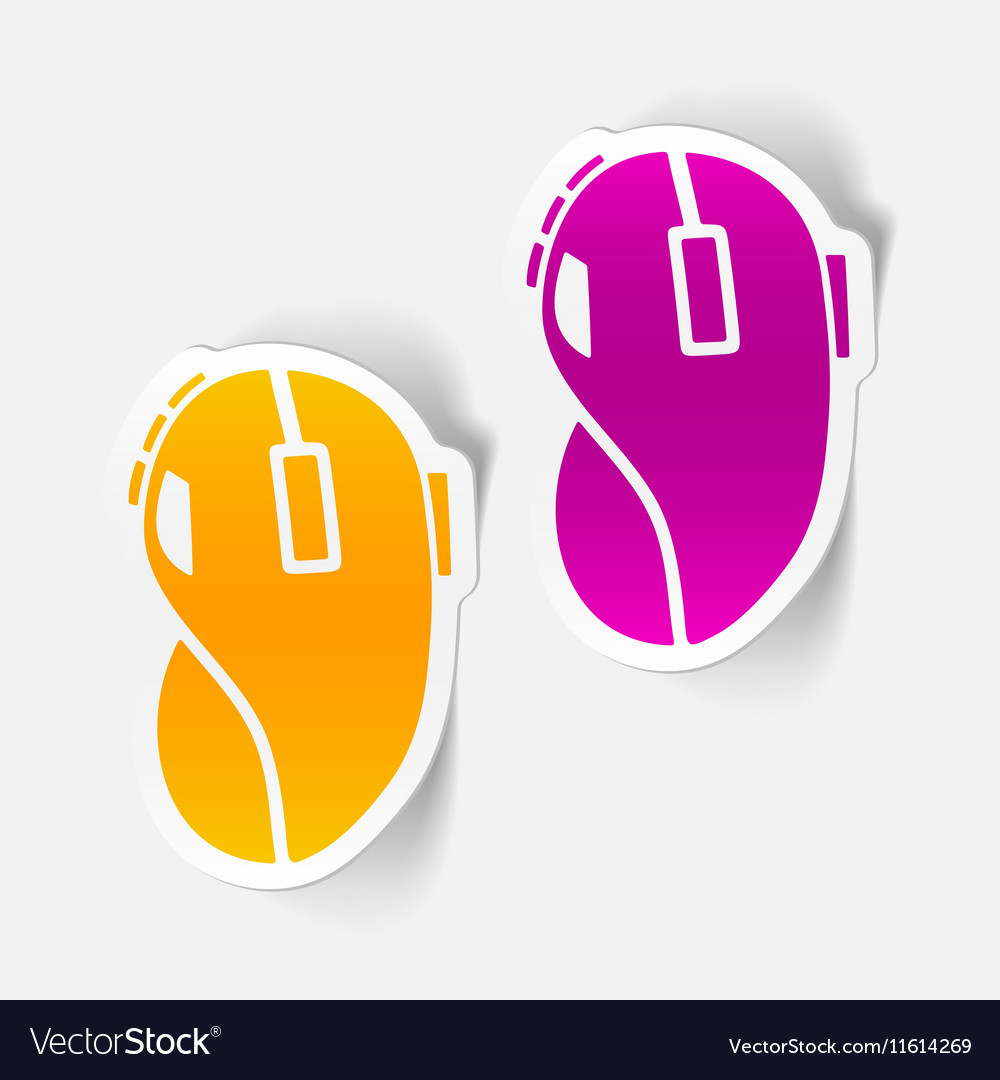 Realistic design element computer mouse Royalty Free Vector