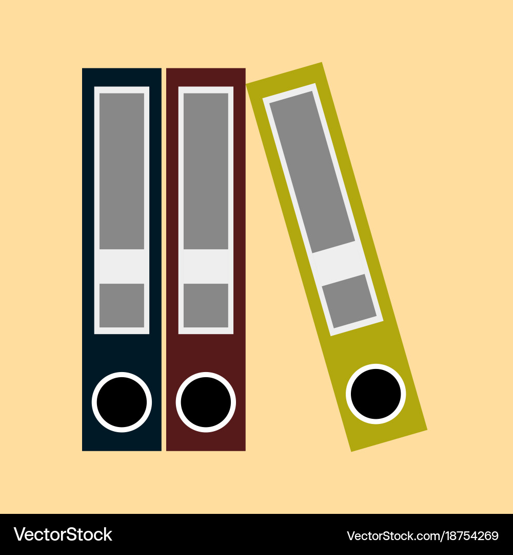 Simple office archive stack Royalty Free Vector Image