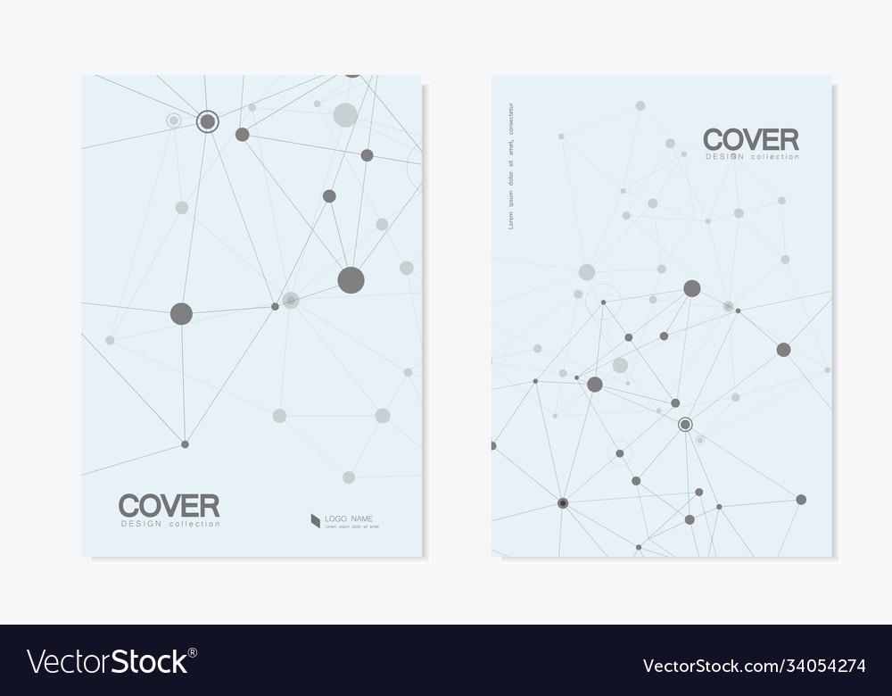 Abstract Polygonal Connecting Connection Science Vector Image