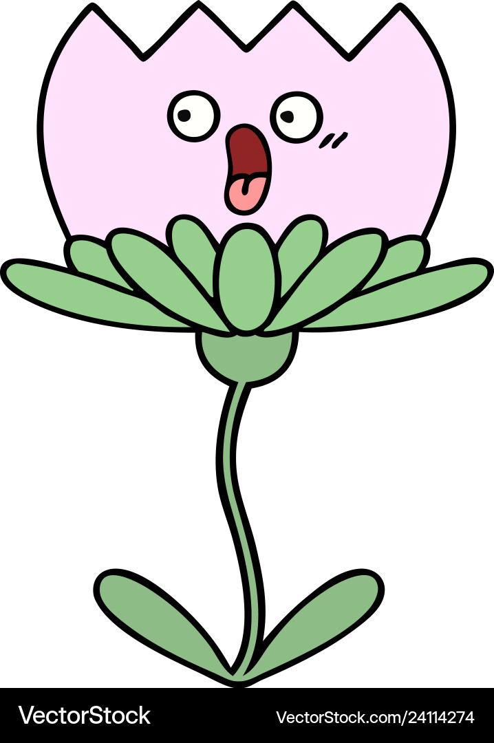 Cute cartoon flower Royalty Free Vector Image - VectorStock