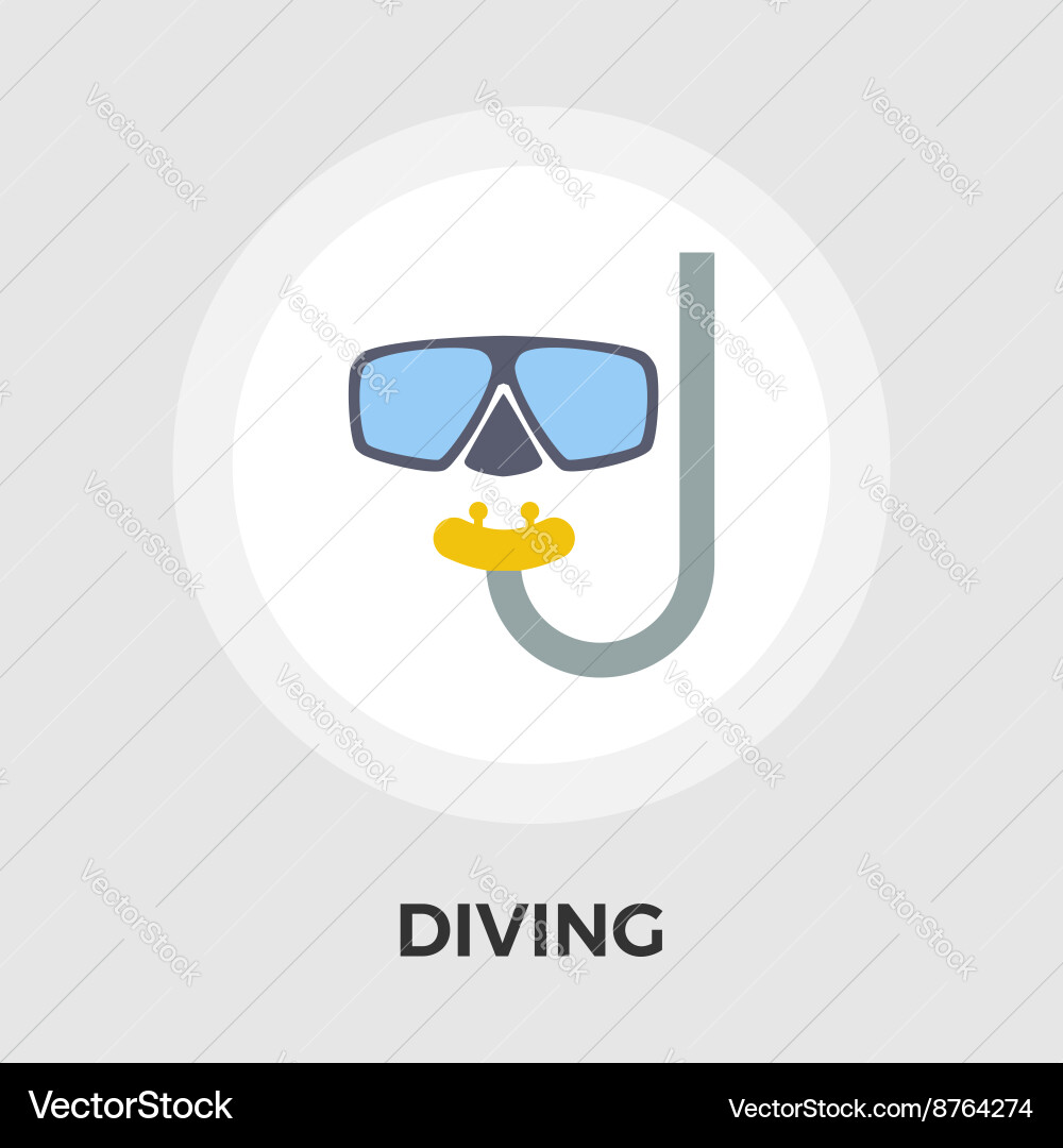 Diving flat icon Royalty Free Vector Image - VectorStock