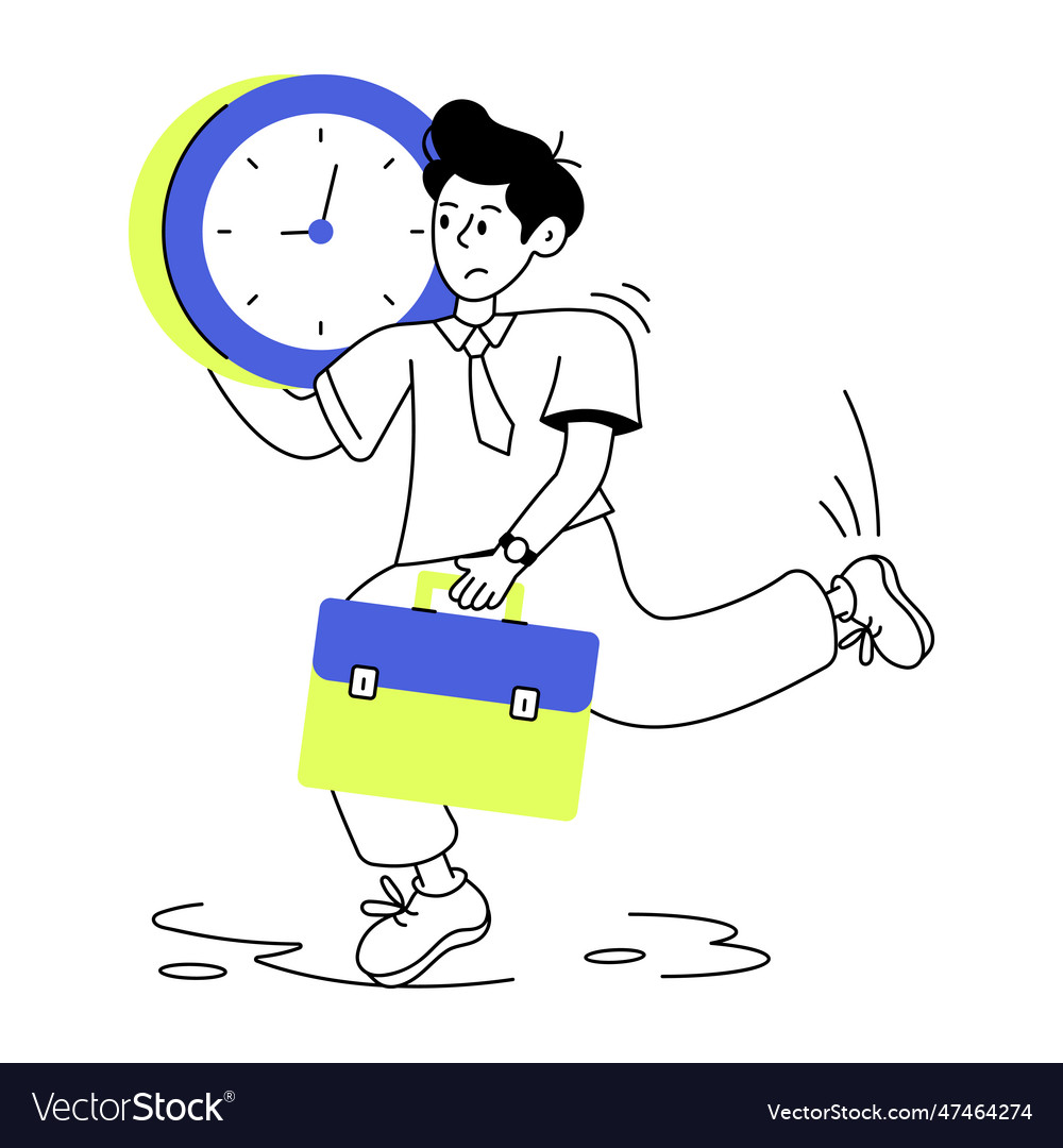 Getting late Royalty Free Vector Image - VectorStock
