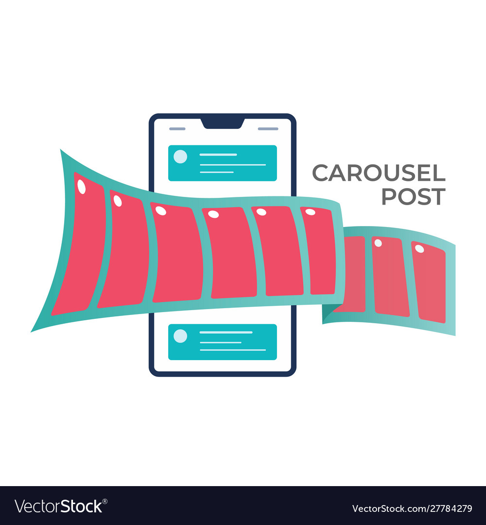 Carousel post Royalty Free Vector Image - VectorStock