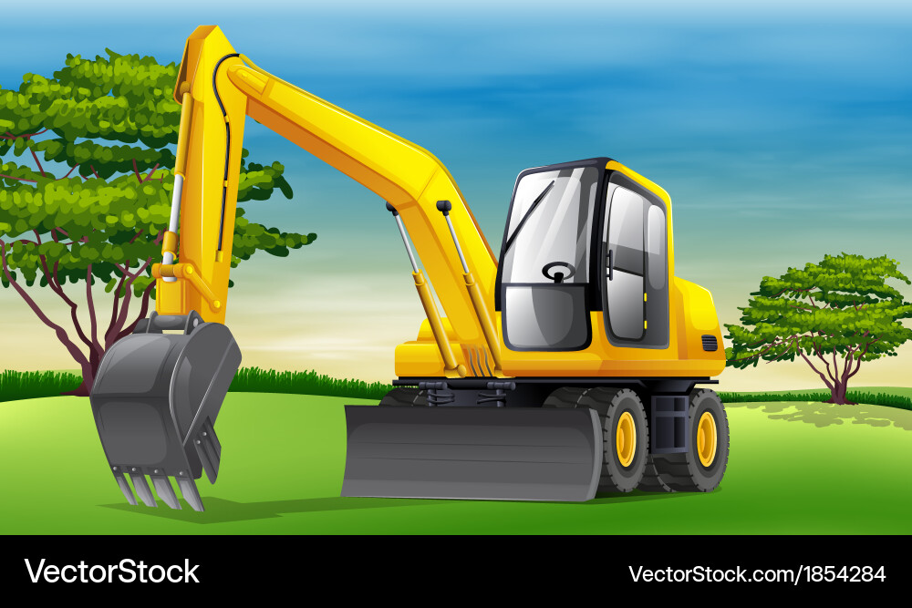 Excavator Royalty Free Vector Image - VectorStock