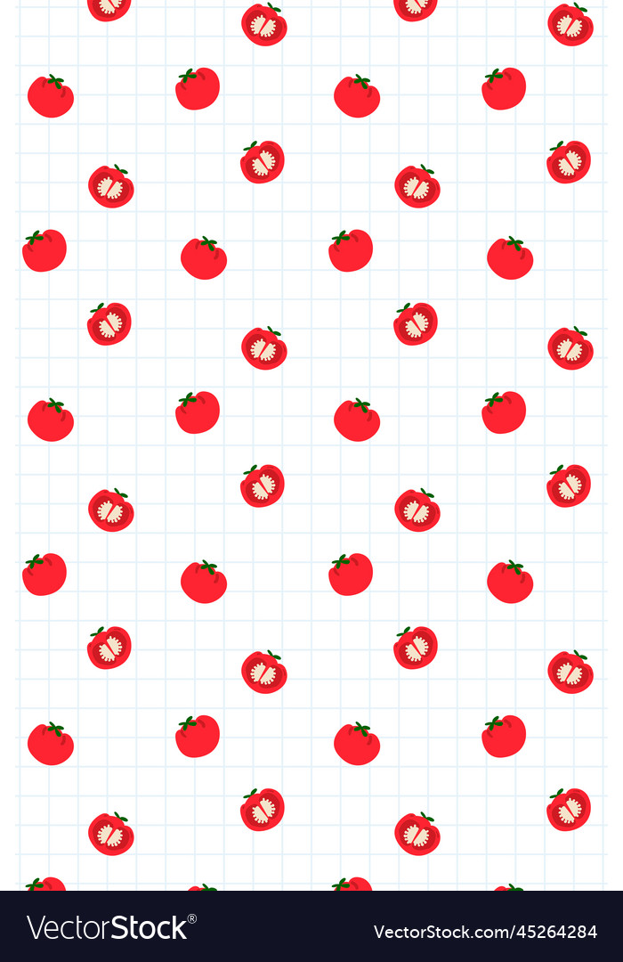 Tomato seamless pattern background Royalty Free Vector Image